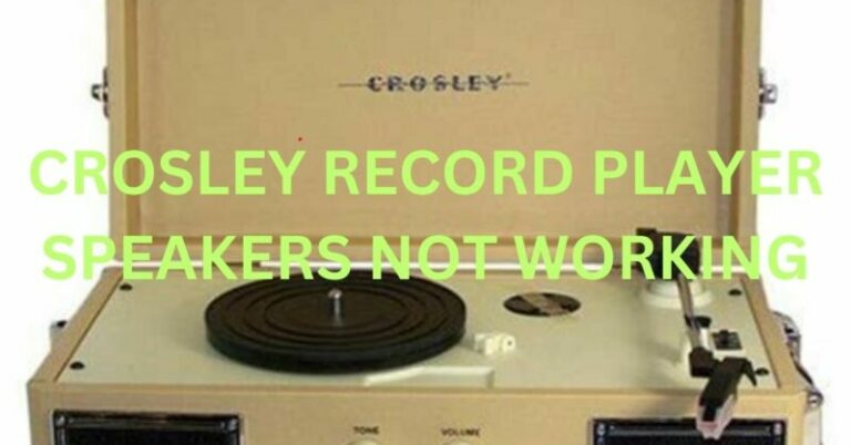 Troubleshooting Guide: Crosley Record Player Speakers Not Working - All ...