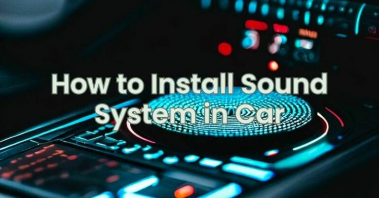 How to Install Sound System in Car - All For Turntables