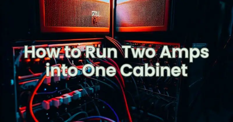 How to Run Two Amps into One Cabinet - All For Turntables