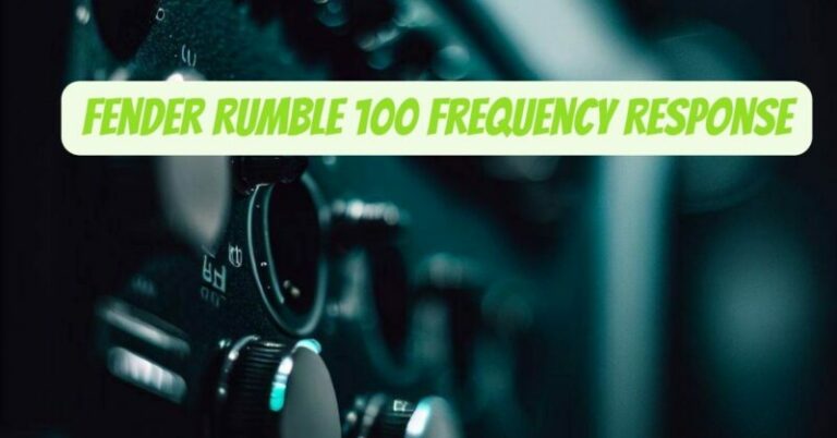 Fender Rumble 100 Frequency Response - All For Turntables