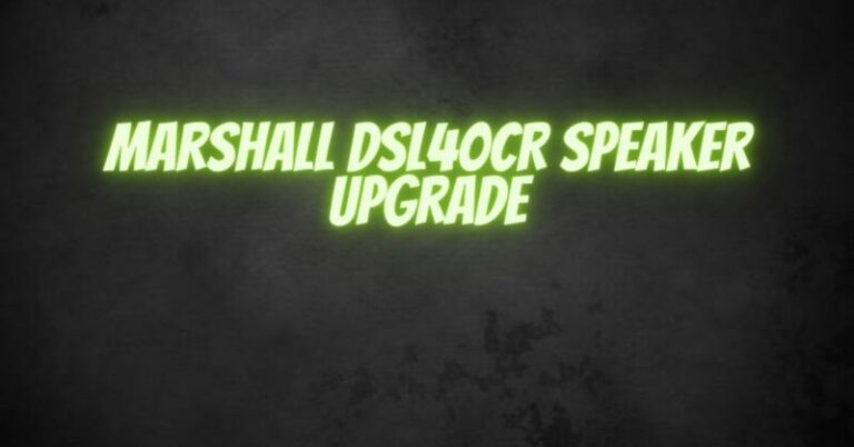 Marshall DSL40CR speaker upgrade - All For Turntables