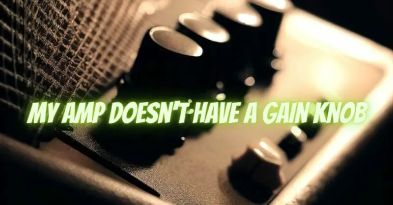 My amp doesn't have a gain knob - All For Turntables