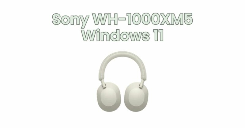 Sony WH-1000XM5 Windows 11 - All For Turntables