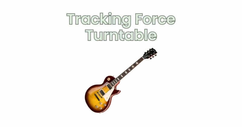 Tracking Force Turntable - All For Turntables