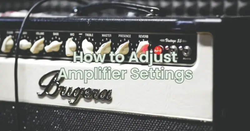 How to Adjust Amplifier Settings - All For Turntables