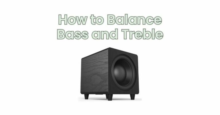 How to Balance Bass and Treble - All For Turntables