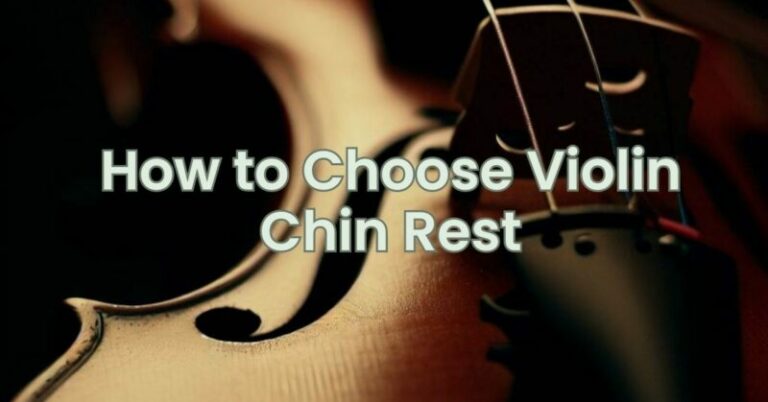 How to Choose Violin Chin Rest - All For Turntables