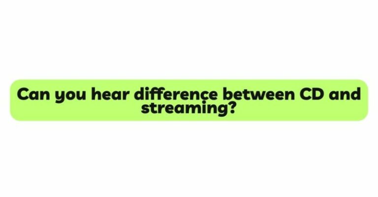 Can you hear difference between CD and streaming? - All For Turntables Can you hear difference between CD and streaming? - All For Turntables