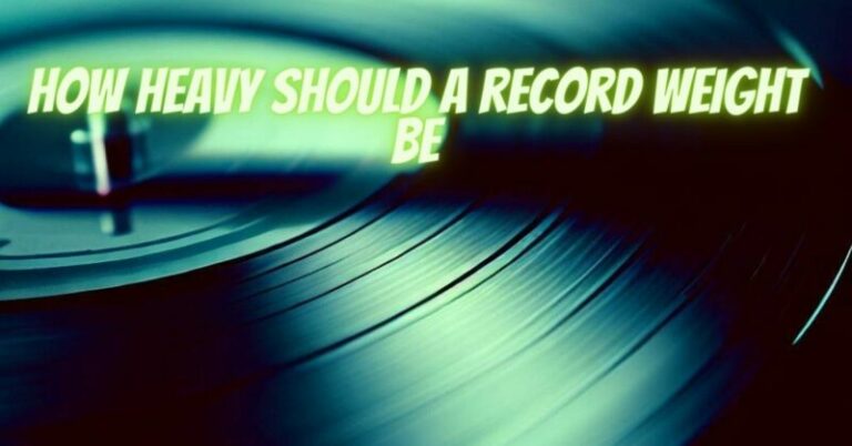 How heavy should a record weight be - All For Turntables