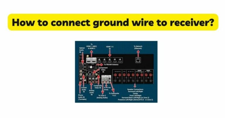 How to connect ground wire to receiver? - All For Turntables