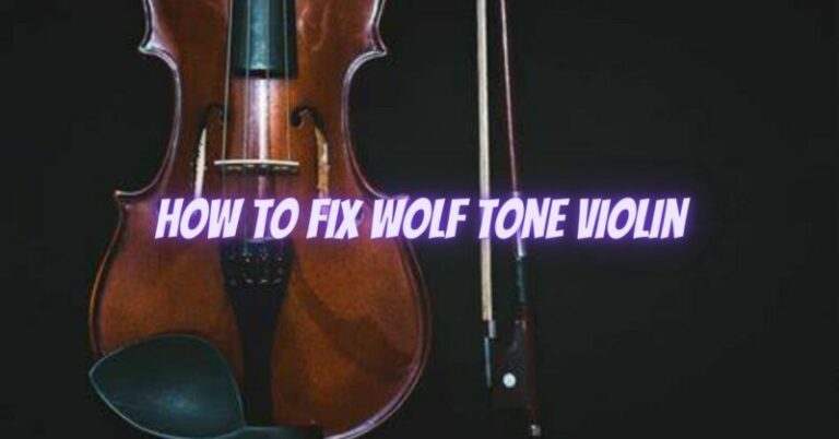 How to fix wolf tone violin - All For Turntables