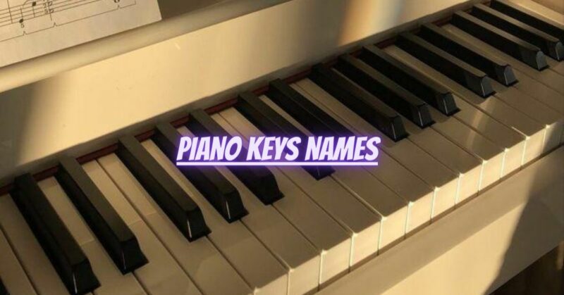 Piano keys names - All For Turntables