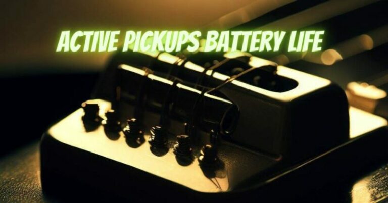 Active pickups battery life - All For Turntables