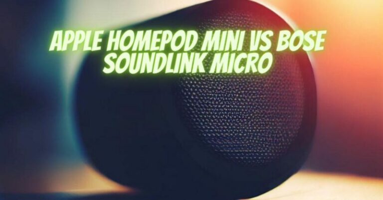Apple HomePod Mini vs Bose SoundLink Micro - All For Turntables