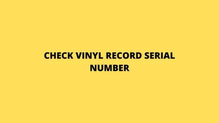 Check vinyl record serial number - All For Turntables