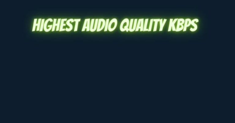 Highest audio quality kbps - All For Turntables