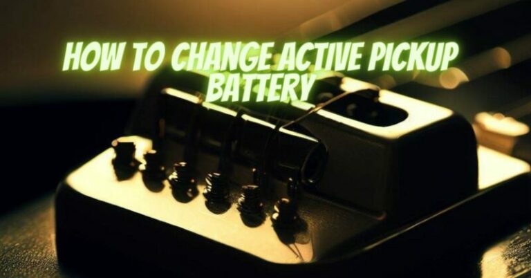 How to Change active pickup battery - All For Turntables