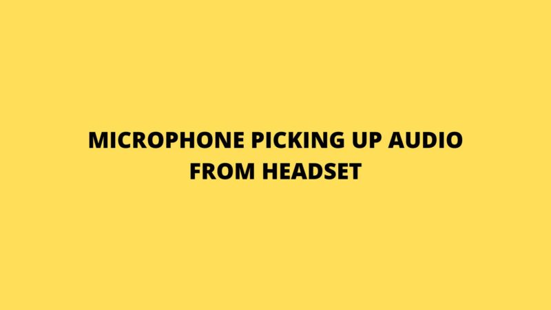 Microphone picking up audio from headset - All For Turntables Microphone picking up audio from headset - All For Turntables
