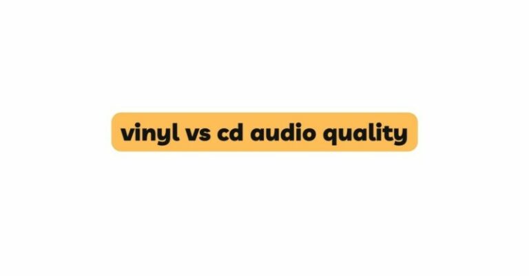 vinyl vs cd audio quality - All For Turntables