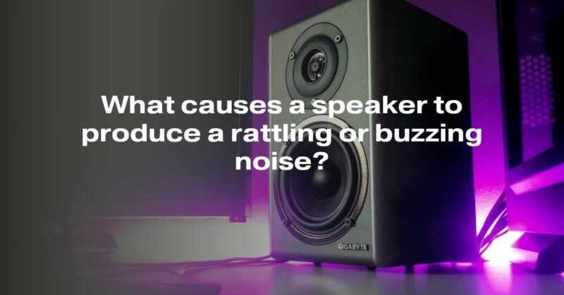 What causes a speaker to produce a rattling or buzzing noise? - All For ...