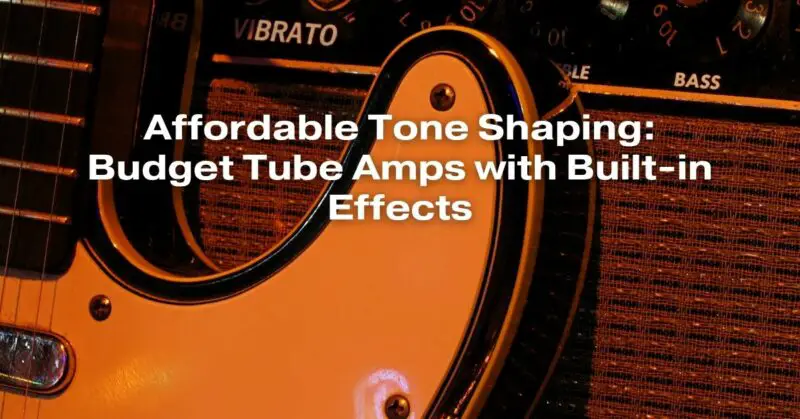 Affordable Tone Shaping: Budget Tube Amps with Built-in Effects - All ...