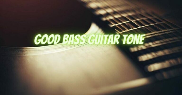 Good bass guitar tone - All For Turntables