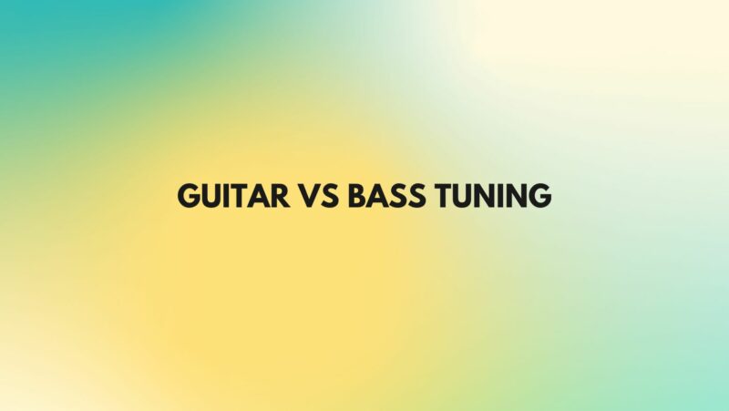 Guitar vs bass tuning - All For Turntables