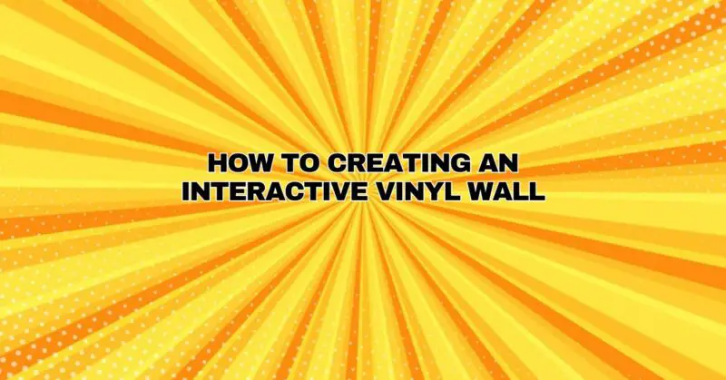 how to creating an interactive vinyl wall - All For Turntables