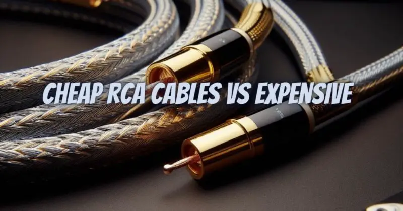 Cheap RCA cables vs expensive - All For Turntables