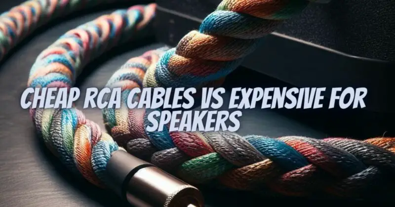 Cheap rca cables vs expensive for speakers - All For Turntables