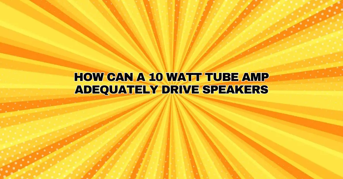 How can a 10 watt tube amp adequately drive speakers - All For Turntables