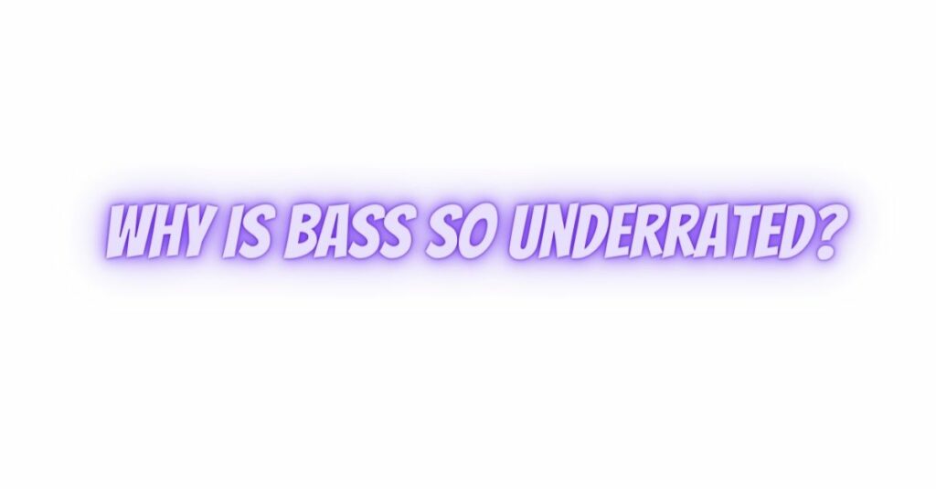 Why is bass so underrated? - All For Turntables