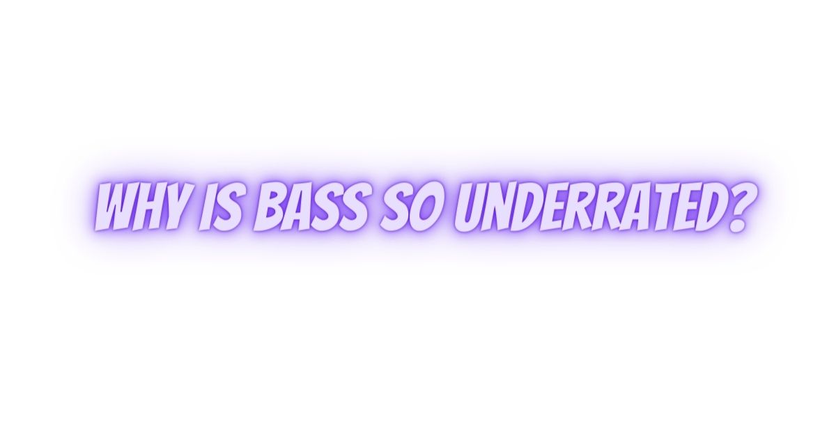 Why is bass so underrated? - All For Turntables
