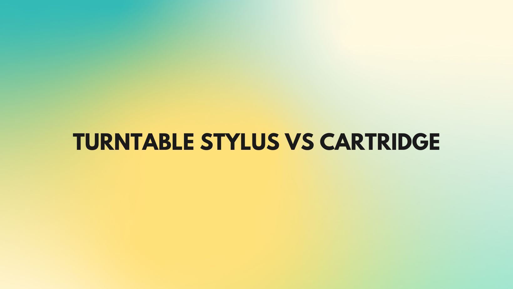 Turntable stylus vs cartridge - All For Turntables